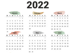 Free Printable Calendar 2022 Templates in PDF - Bordio