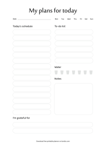 Printable Daily Planner Template | Free Templates in PDF - Bordio