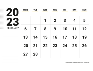 Printable February 2023 Calendar | Free Download in PDF - Bordio