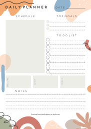 Printable Daily Planner Template | Free Templates in PDF - Bordio