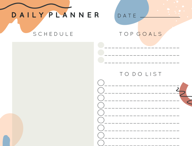 Printable Daily Planner Template - Bordio