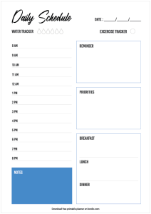 Daily Schedule Templates For Top Productivity - Free Download