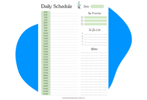Daily Schedule Templates For Top Productivity - Free Download
