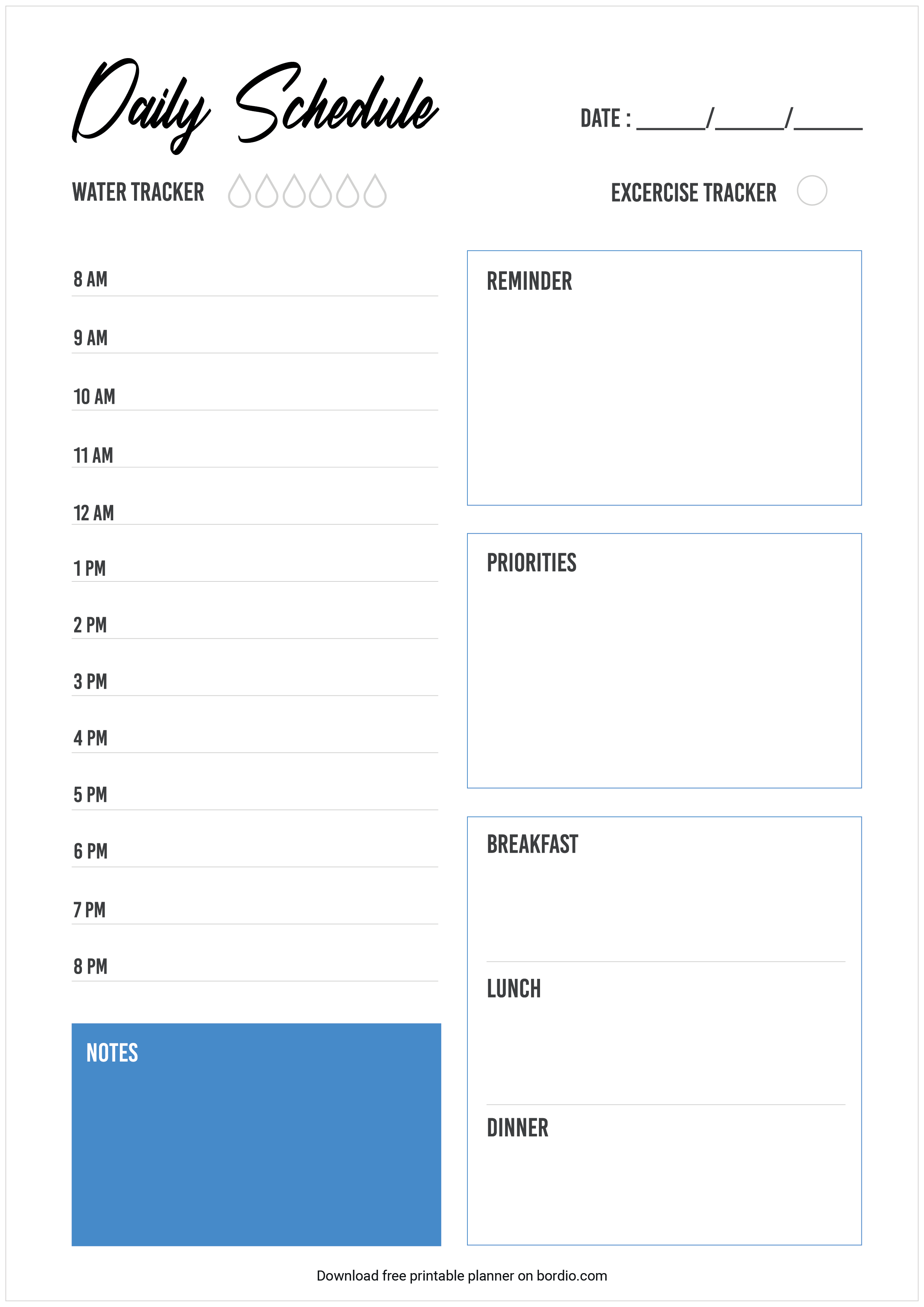 Daily Schedule Templates For Top Productivity Free Download Daily Schedule Templates For Top Productivity Free Download