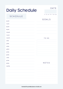 Daily Schedule Templates For Top Productivity - Free Download