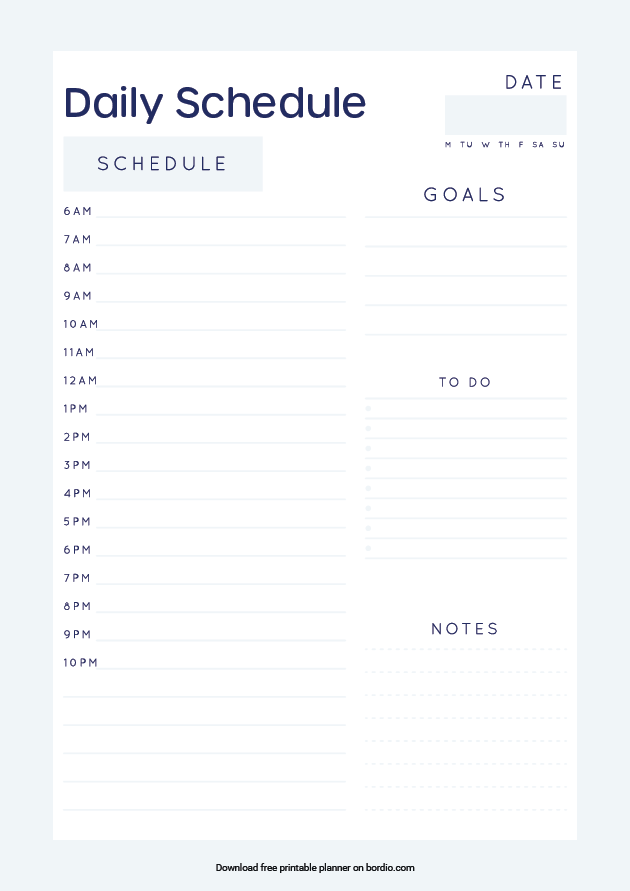 Daily Schedule Templates For Top Productivity - Free Download