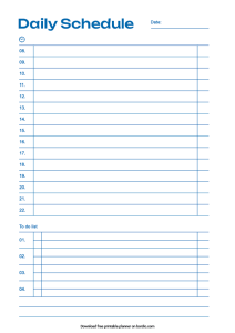 Daily Schedule Templates For Top Productivity - Free Download