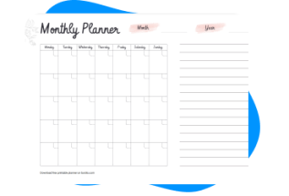 Printable Monthly Planner Templates | Download For Free in PDF