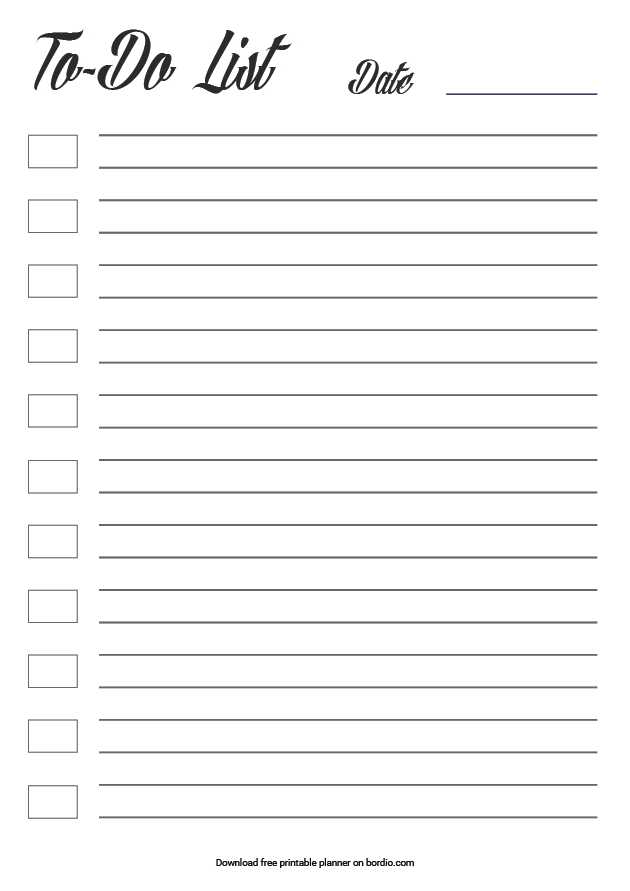 10 Printable To-Do List Templates - Download For Free in PDF