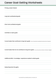 12 Printable Goal-Setting Templates and Worksheets in PDF