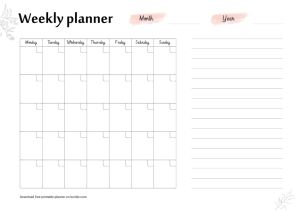 12 Printable Weekly Planner Templates - Free Download in PDF