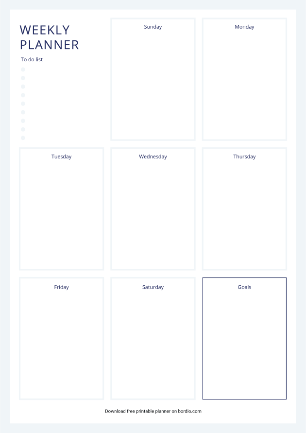 12 Printable Weekly Planner Templates - Free Download in PDF