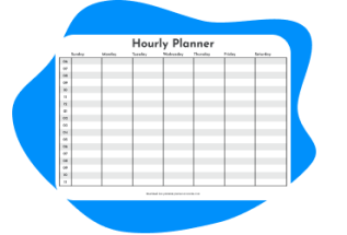 8 Hourly Planner Printable Templates - Download in PDF for Free