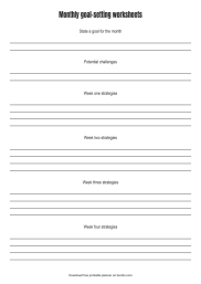 12 Printable Goal-Setting Templates and Worksheets in PDF