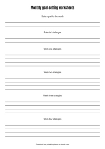 12 Printable Goal-Setting Templates and Worksheets in PDF