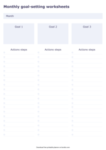 12 Printable Goal-Setting Templates and Worksheets in PDF