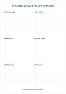 12 Printable Goal-Setting Templates and Worksheets in PDF
