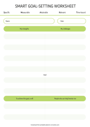 12 Printable Goal-Setting Templates and Worksheets in PDF