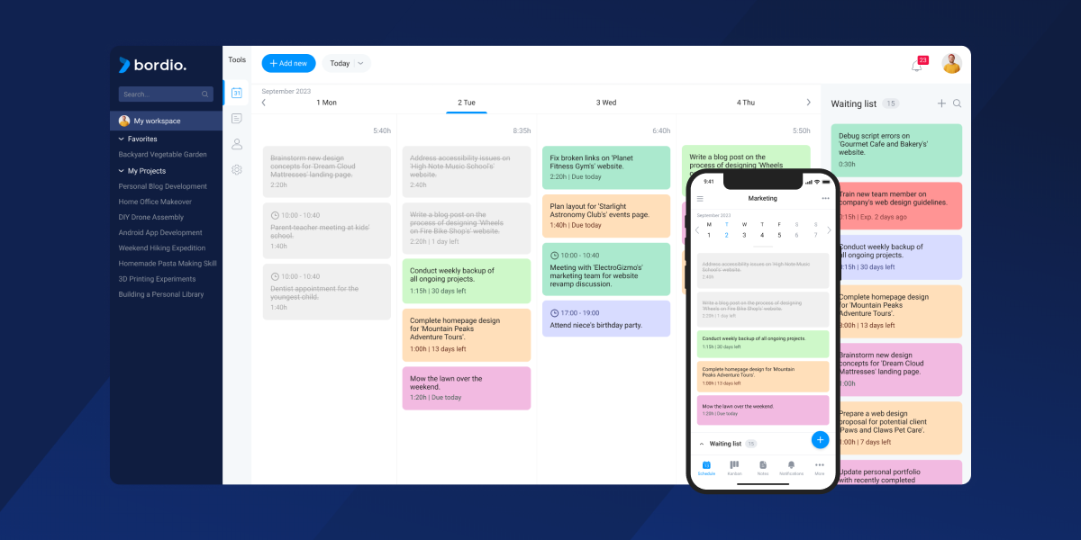 Online Planner Board For Teams - Bordio
