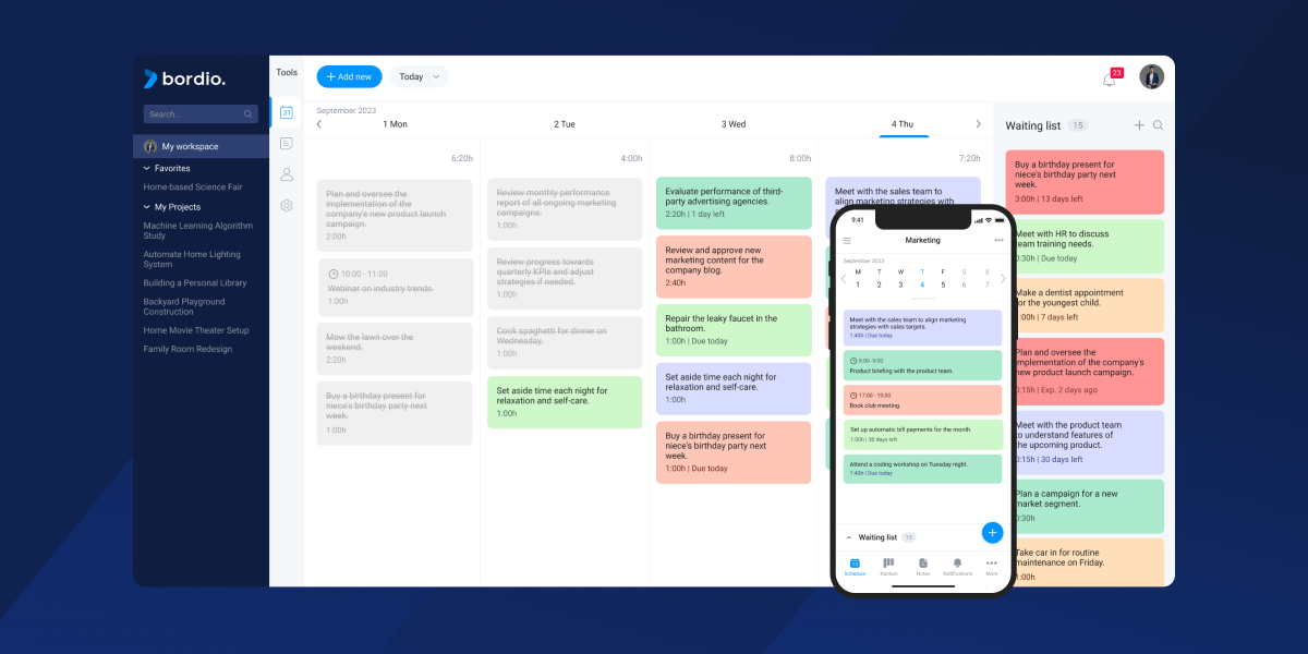 Time Organizer App | Organize Your Time in Bordio