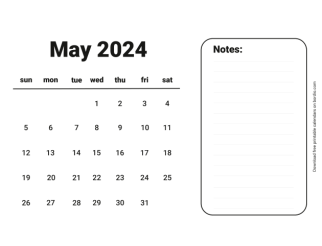 May 2024 Printable Calendar: Free Download (PDF)