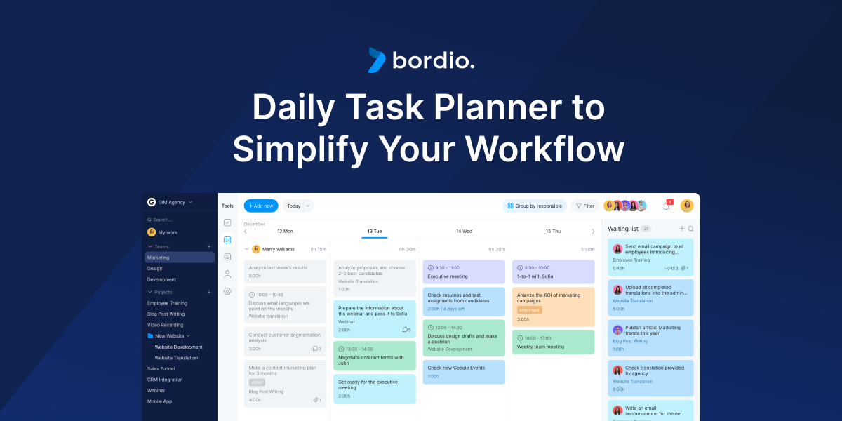 Daily Task Planner to Simplify Your Workflow