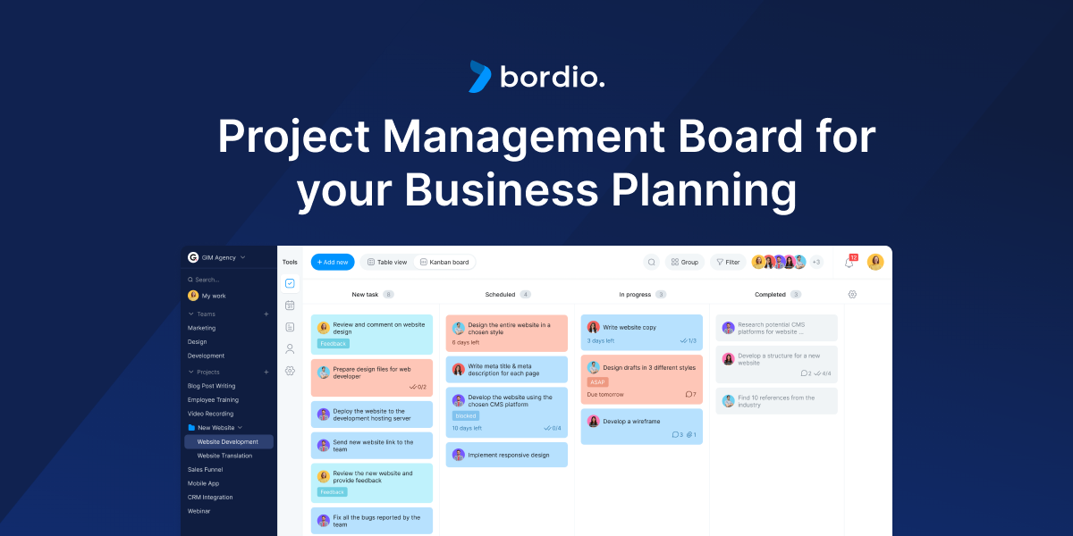 Project Management Board For Your Business Planning