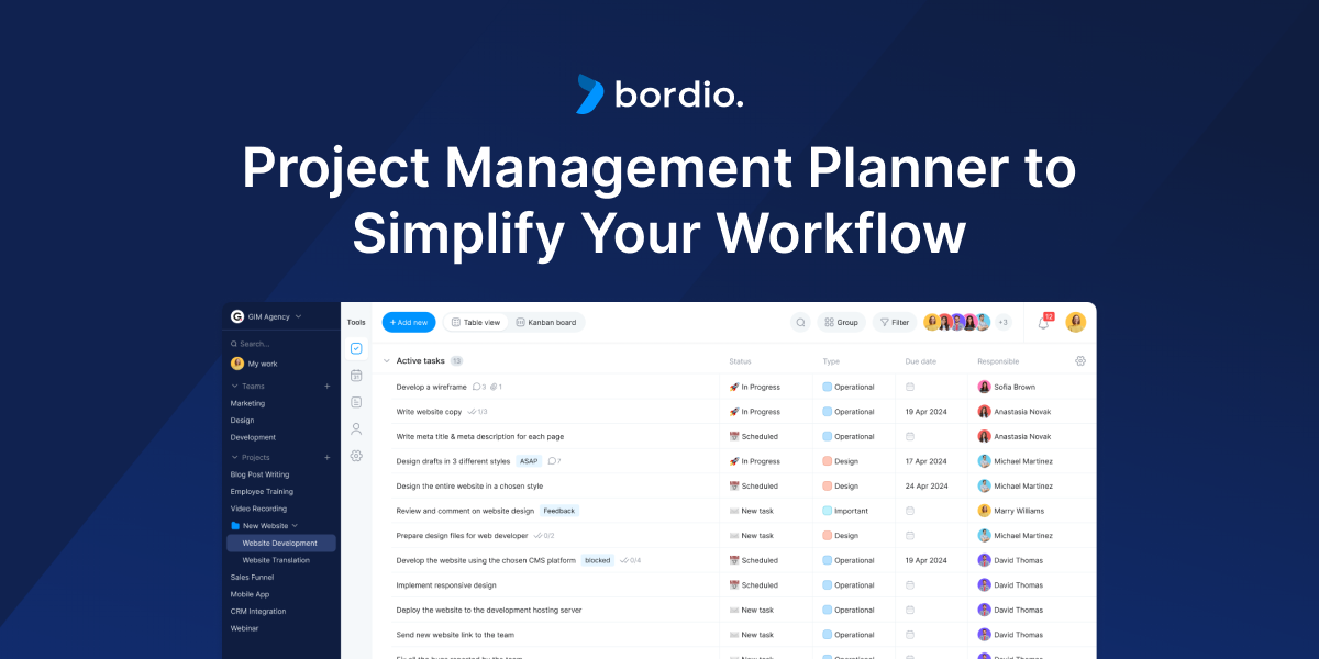 Project Management Planner to Simplify Your Workflow
